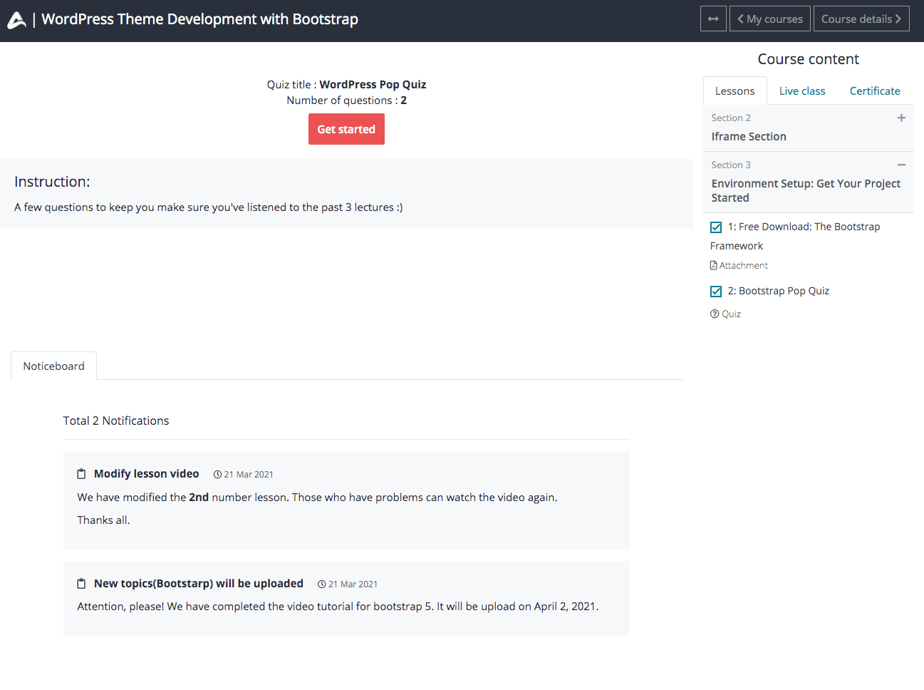 Academy LMS Noticeboard Addon by Creativeitem | CodeCanyon